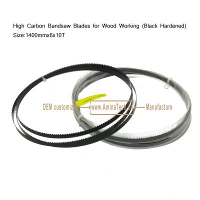 China High Carbon Bandsaw Blades for Wood Working (Black Hardened) Size:1400mmx6x10T for sale