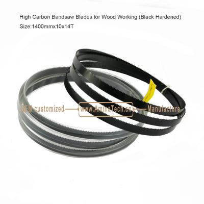 China High Carbon Bandsaw Blades for Wood Working (Black Hardened) Size:1400mmx10x14T for sale