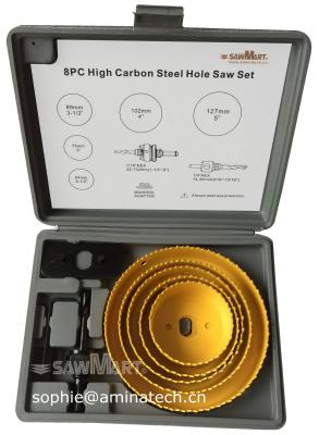 Carbon Hole Saw Set with Mandrel (8-Piece)