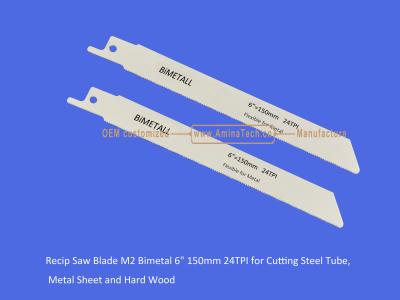 China Reciprocating,Recip Saw Blade M2 Bimetal 6" 150mm 24TPI for Cutting Steel Tube, Metal Sheet and Hard Wood,Power Tools for sale