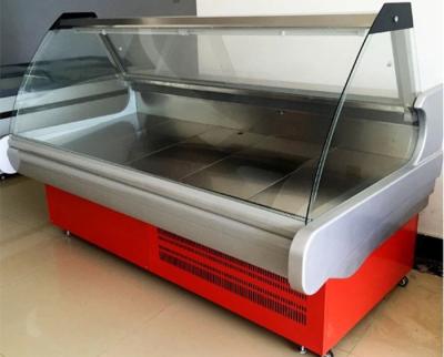 China Butcher Shop Supermarket Deli Refrigerator Fresh Meat Chicken Cooling Showcase for sale
