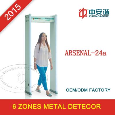China Caminhada pública de Digitas das zonas do protetor 6 através do detector de metais com painel LCD à venda