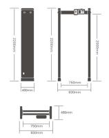 China Query Function Door Frame Metal Detector 400 Sensitivity 6 Zones 2200mm Height for sale