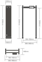 China PC Connect Walk Through Metal Detector 400 Level Sensitivity 50 Working Bands Intelligent Partition for sale