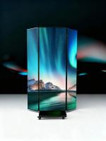 China High Definition LED Advertising Machine Multi Angle Tri Fold LED Display for sale
