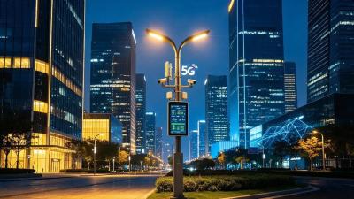 China Outdoor Light Pole LED Display Screen High Brightness For Smart City for sale