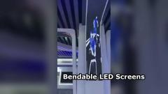 Flexible LED displays can achieve curved surfaces and various creative arc shapes, perfectly adaptin