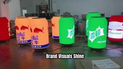 Irregularly shaped aluminum can LED displays create a visual focal point for brands, delivering high