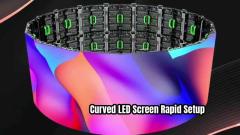 The flexible connection design of the curved LED display screen in the rental scenario supports rapi