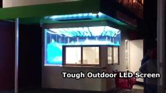 A complete day of packing and lighting up a large outdoor LED screen.