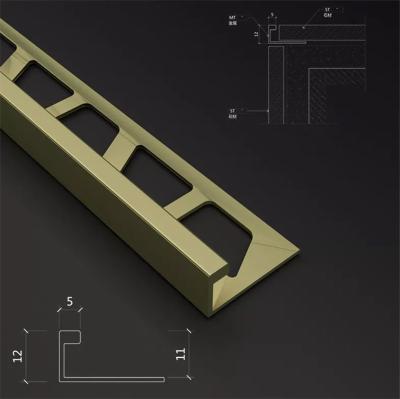 中国 アルミニウム マグネシウムの合金のプロフィールの直角閉鎖のストリップは端のトリムをタイルを張る 販売のため