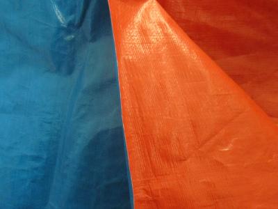 China high tensile strength blue/orange PE tarpaulin used for lorry cover for sale