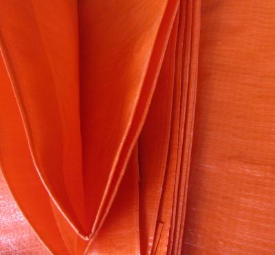 China Anti UV Double orange color&100% new material 140grams polyethylene tarps/tarpaulin fabric Te koop