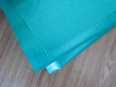 China resistente/280gsm/fabrci claro de la malla con el tarpaul del PE de la prenda impermeable de la laminación del color verde en venta