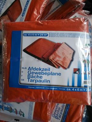 China Poly tent tarps PE tarpaulins sheeting for Guniea market 4x6m Te koop