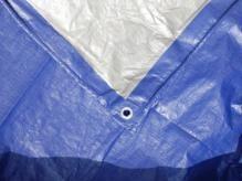 China ready made pe tarpaulin with rope and eyelets reinforced en venta