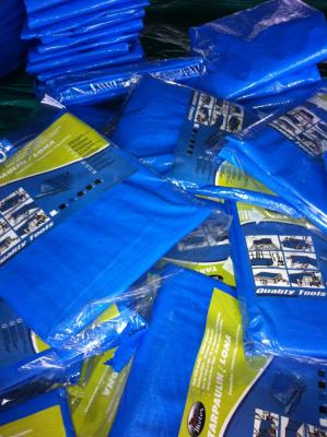 China different size blue color 6mil poly tarp en venta