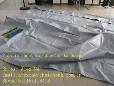 China white reinforced tarpaulin sheet family tent en venta