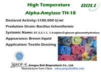 China High Temperature Alpha Amylase Enzyme 180000 U/mL for Textile Desizing for sale