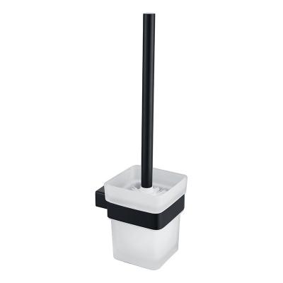 China Hot Sale Home Wall Black Toilet Brush Holder for sale
