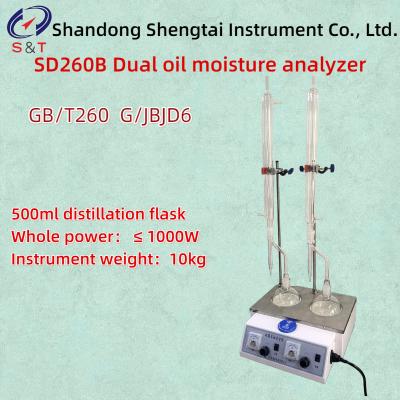 China Doppelölfeuchtigkeitsanalysator ASTMD 95 500 ml Destillationsflasche elektrische Heizung DISTN zu verkaufen
