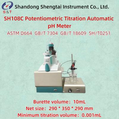 China Potentiometrische Titrierung Automatisches PH-Meter ASTMD664 10 ml Burette Min Titrierung 0,001 ml zu verkaufen
