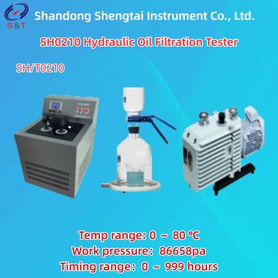 China Vacuum Pump Hydraulic Oil Filtration Tester Work Pressure 86658pa Digital Timer SH/T0210 for sale