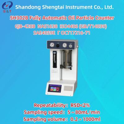 China Advanced Fully Automatic Oil Particle Counter Sampling 5～80mL/Min Photoresist Method ISO4406 for sale