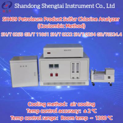 China SH409 Petroleum Sulfur Chlorine Analyzer Air Cooling ASTM D3246 for sale
