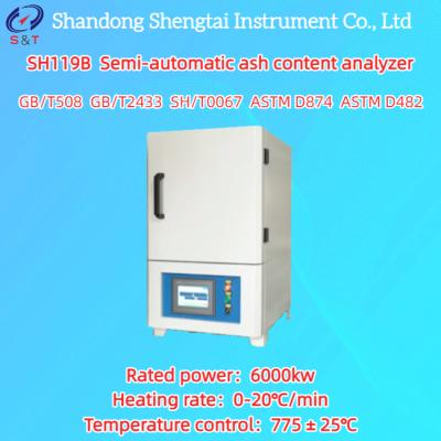 중국 반자동 회분 함량 분석기 1000℃ 6000W ASTM D874 판매용