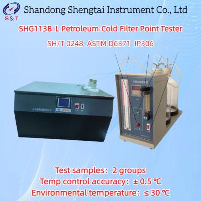 China Double Hole Petroleum Cold Filtration Point Test RT ～ -35℃ Metal Bath ASTM D6371 for sale