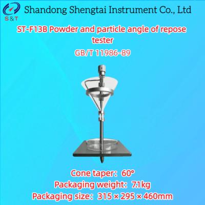 Chine Testeur d'angle de repos de 60° avec une sortie de décharge de 10 mm et un entonnoir en verre à vendre