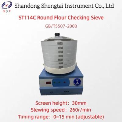 China Round Flour Checking Sieve Speed 260r/Min Grain And Oil Tining 0-15min GB/T5507 for sale