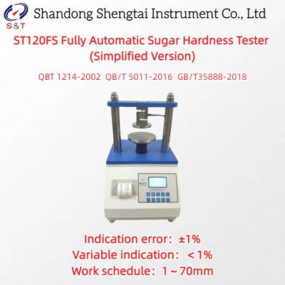 China Fully Automatic Sugar Hardness Tester Range 0-50MPa Schedule 1-70mm GB/T35888-2018 for sale
