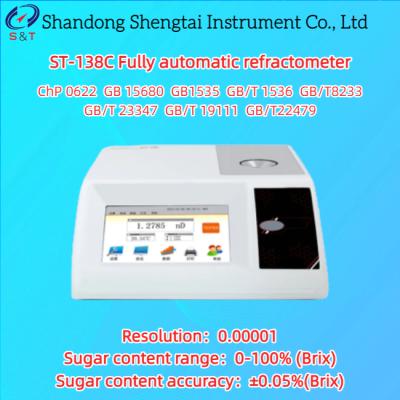 China Dual Temp Controlled Fully Automatic Refractometer Brix 0-100% LED Light Source ChP 0622 for sale