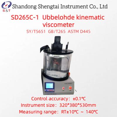 China ±0.1℃ Ubbelohde Kinematic Viscometer RT±10-140℃ Range 0.24-100000mm2/S ASTM D445 for sale