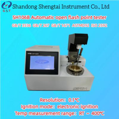 China Automatic Open Flash Point Tester RT ～ 400℃ Electronic Ignition LCD Display ASTM D92 for sale