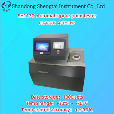 China Single Hole Automatic Pour Point Tester +30℃ ～ -70℃ Metal Bath ASTM D97 for sale