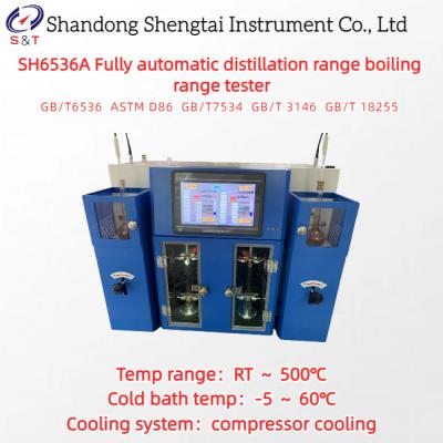 China Fully Automatic Distillation Range Boiling Range Tester RT ～ 500℃ Compressor Cooling ASTM D86 for sale