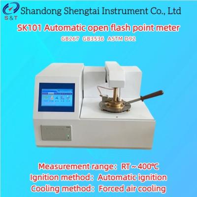 China Petrochemical Automatic Open Flash Point Meter RT～400℃ Forced Air Cooling ASTM D92 for sale