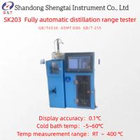 China PT100 Sensor Fully Automatic Distillation Range Tester RT ～ 400 ℃ Cold Bath -5 ~ 60℃ ASTM D86 for sale