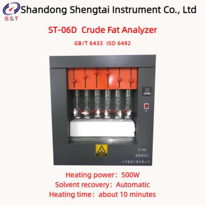 China Flour Crude Fat Analyzer Soxhlet Extraction RT+5℃ ～ 300℃ Electric Heating Plate ISO 6492 for sale