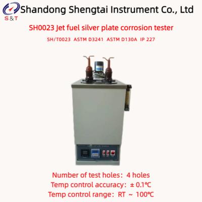 China 4 Holes Jet Fuel Silver Plate Corrosion Tester RT ～ 100℃ PT100 Sensor ASTM D3241 for sale