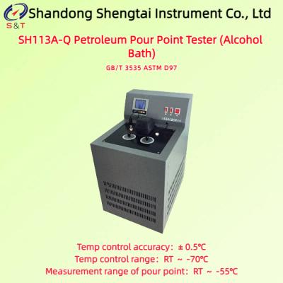 China 2 Holes Petroleum Pour Point Analyzer RT ～ -70℃ LCD Display Alcohol Bath ASTM D97 for sale