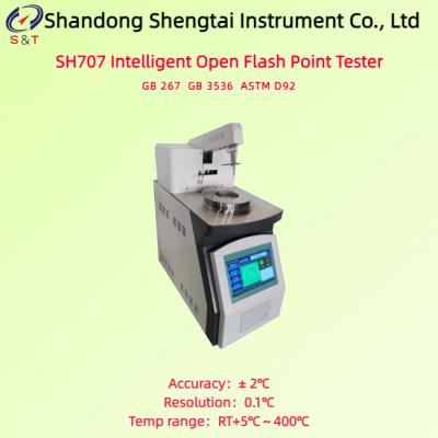China Intelligent Open Flash Point Analyzer RT+5℃～400℃ Android System Data Capacity 1G ASTM D92 for sale