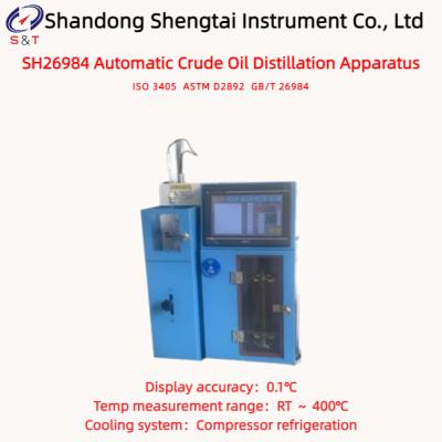 China Auto Crude Oil Distillation Apparatus RT ～ 400℃ Compressor Refrigeration ASTM D2892 for sale