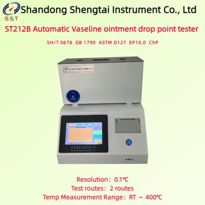 China 2 Routes Automatic Vaseline Ointment Drop Point Meter RT ～ 400℃ Glass Test Tube ASTM D127 for sale