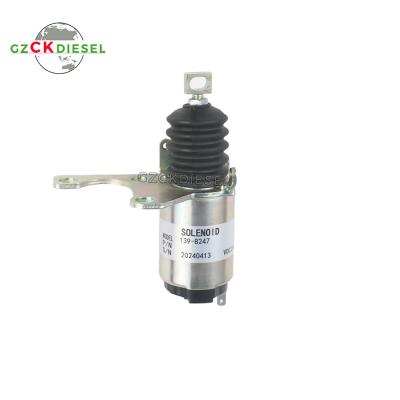 China Shutoff Solenoid Valve 139-8247 1398247 for Caterpillar CAT C-9 C9 3126E C7 Engine 305.5 306 307B 307C Excavator for sale
