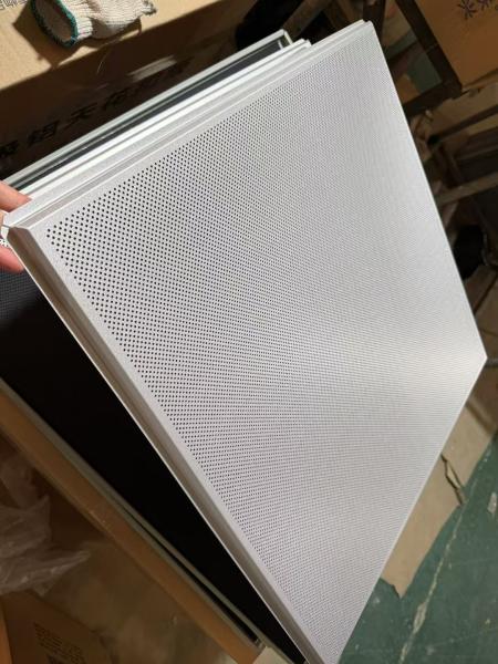 Quality 600x600 Suspended Aluminum Gypsum Ceiling Board Panels Perforated for sale