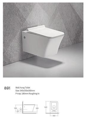 China Wall Hung Bathroom Sanitary Ware Washdown Floating Toliet Bowl Closestool for sale